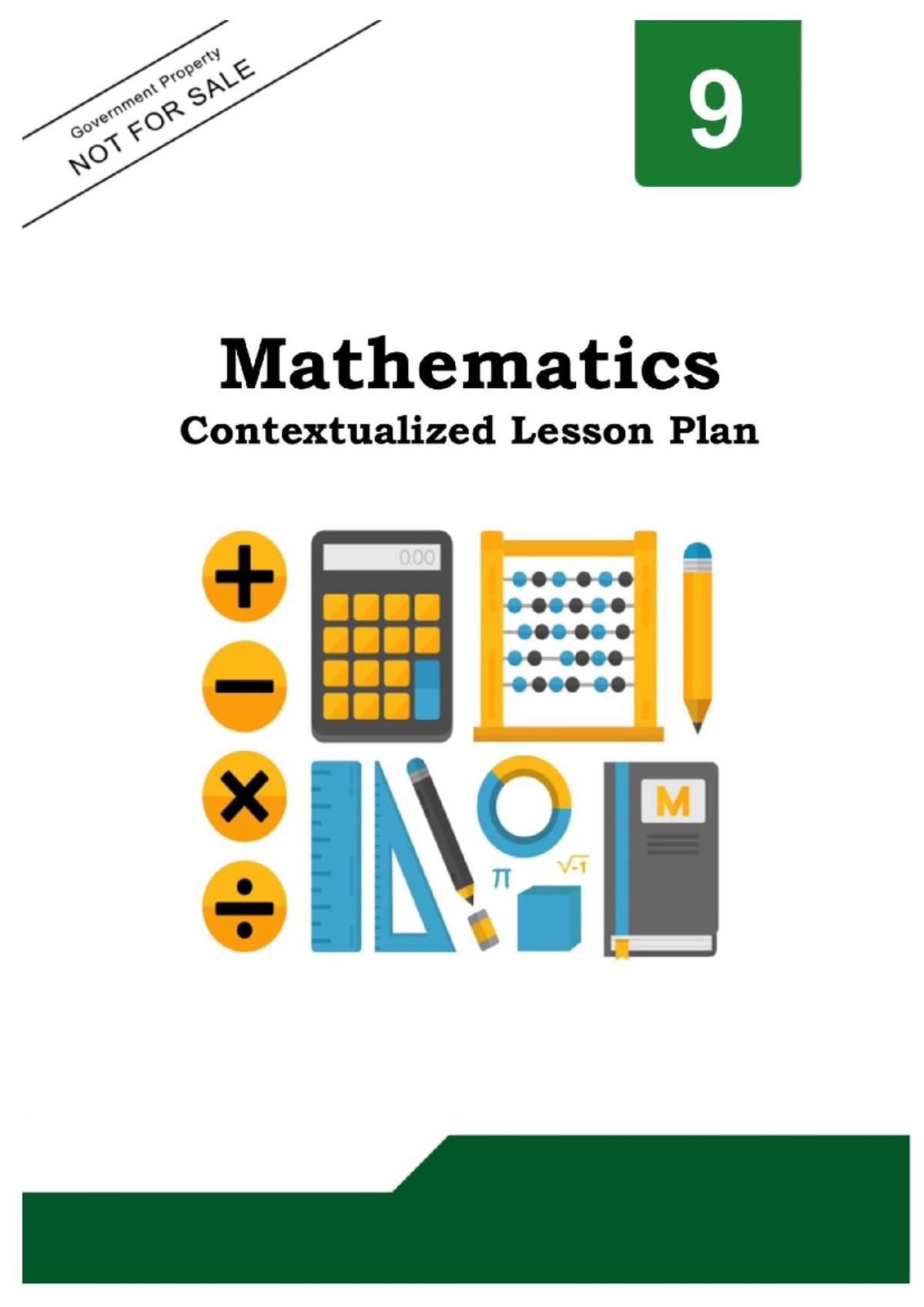 Contextualized Lesson PLAN IN MATH 9 Copyright Page LEARNING RESOURCE