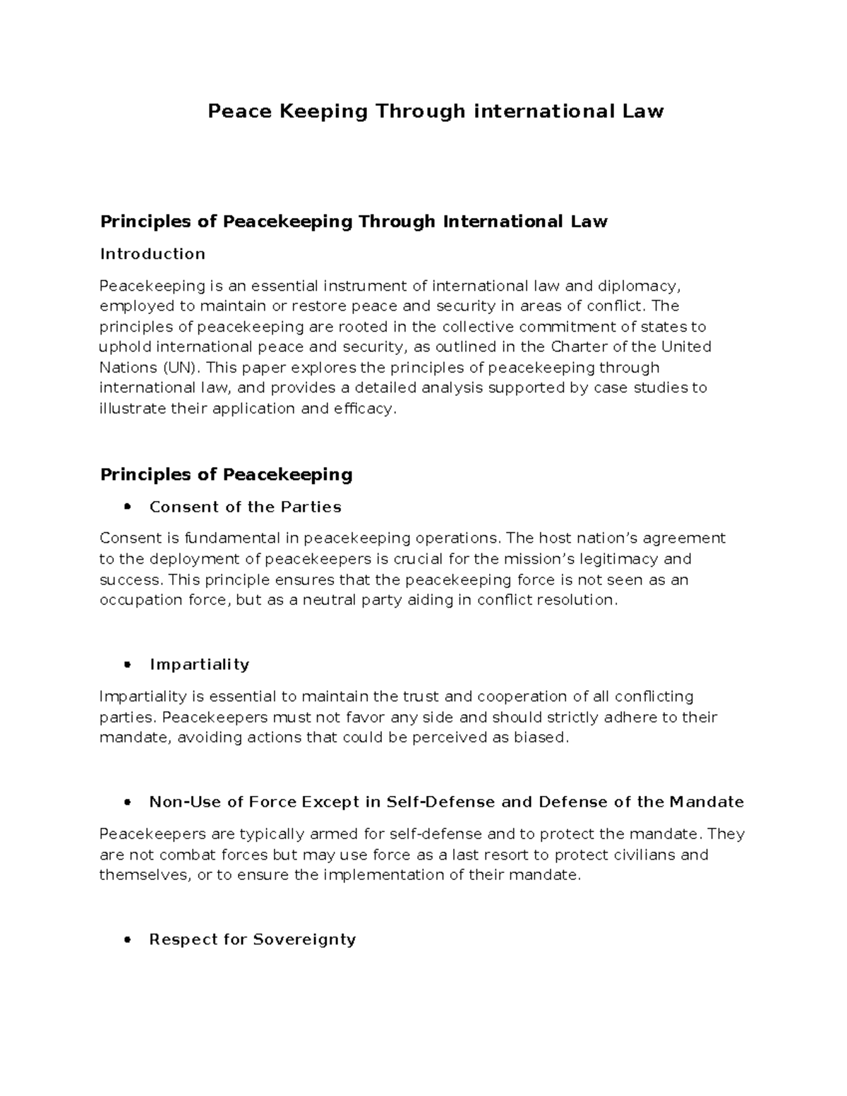 Document 19 - Peace Keeping Through international Law Principles of ...
