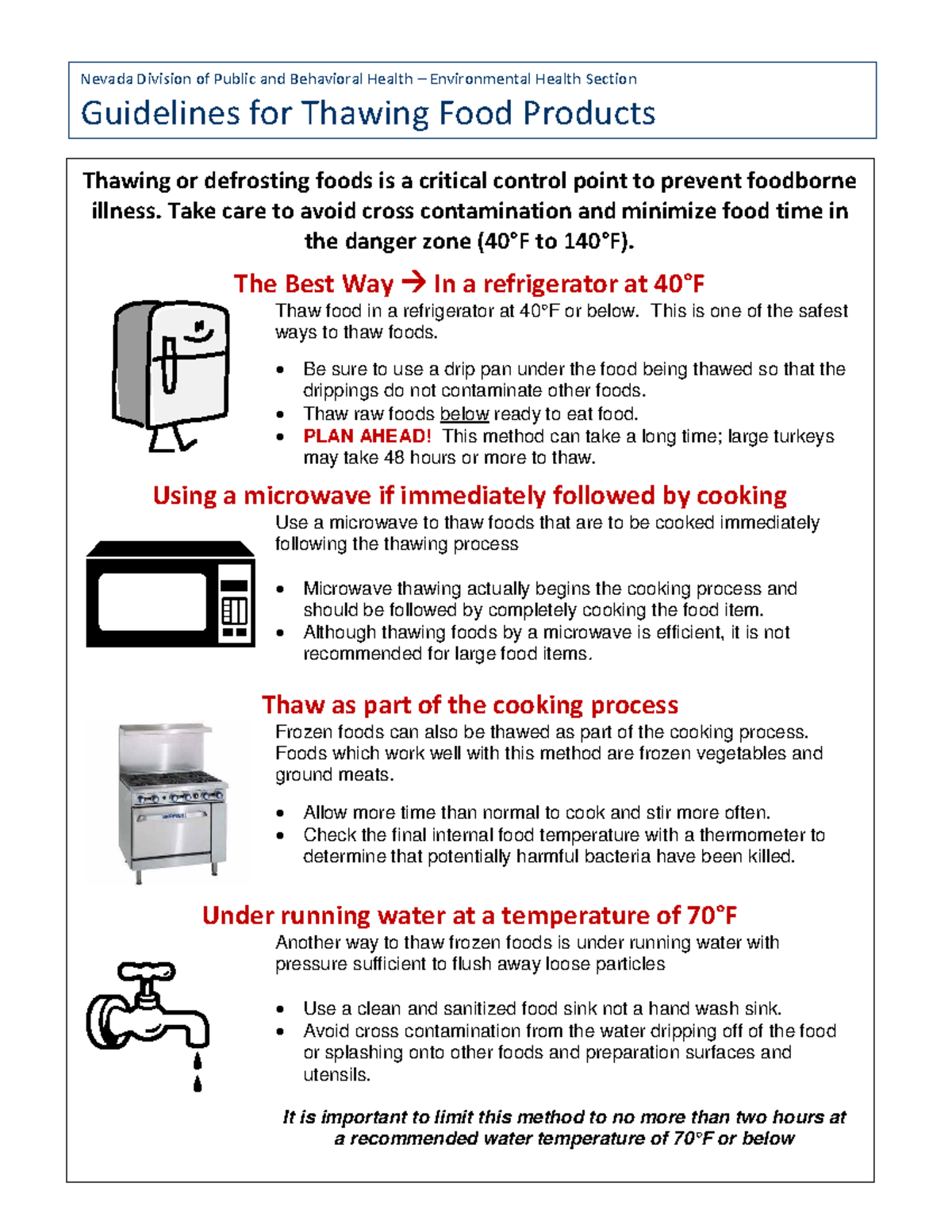 Fact Sheet - Thawing - Hahaha - Nevada Division of Public and ...