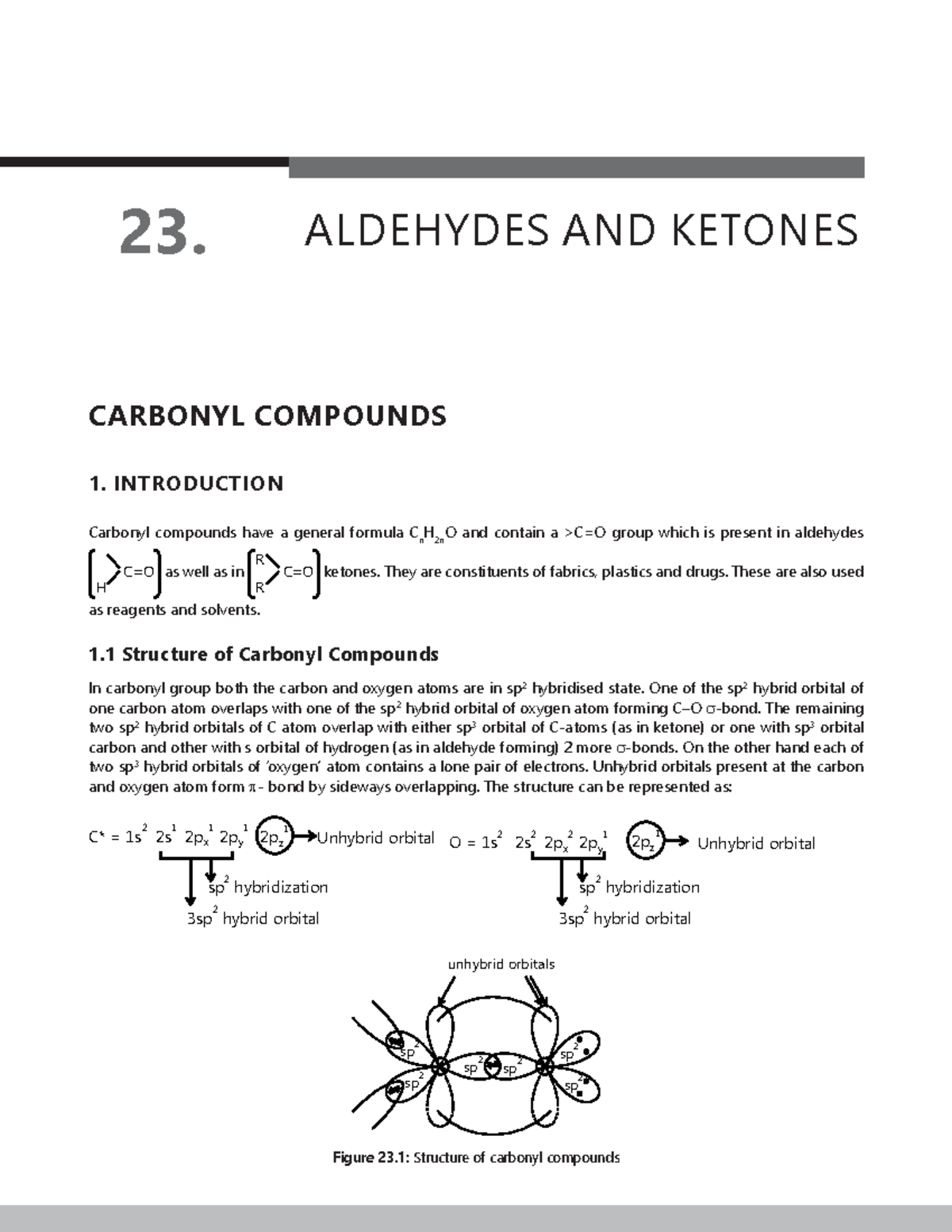 Aldehydes and ketones - 23. ALDEHYDES AND KETONES CARBONYL COMPOUNDS 1 ...