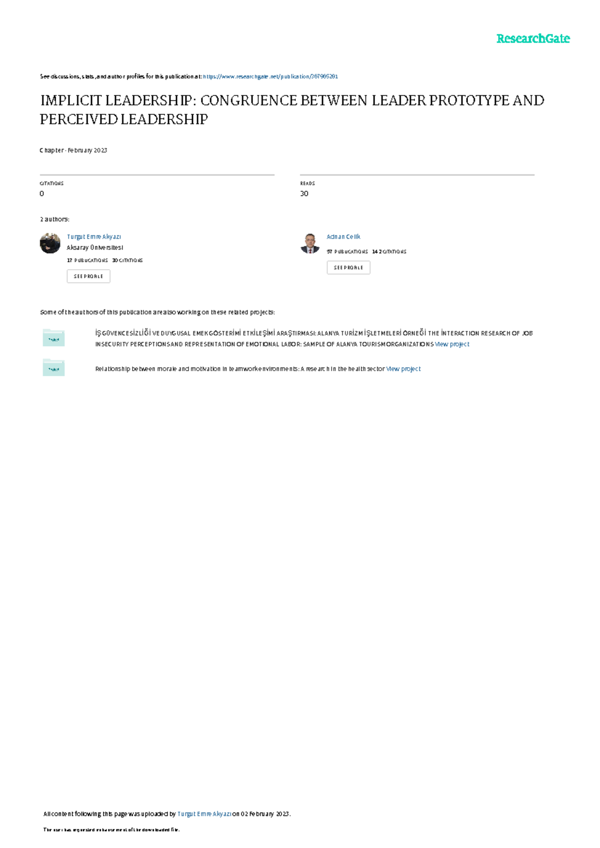Implicit leadership book chapter - See discussions, stats, and author ...