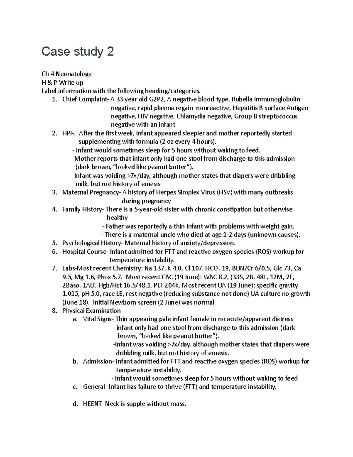 Ch 4 Neonatology( case study 2) Final - Business research methods - KU ...