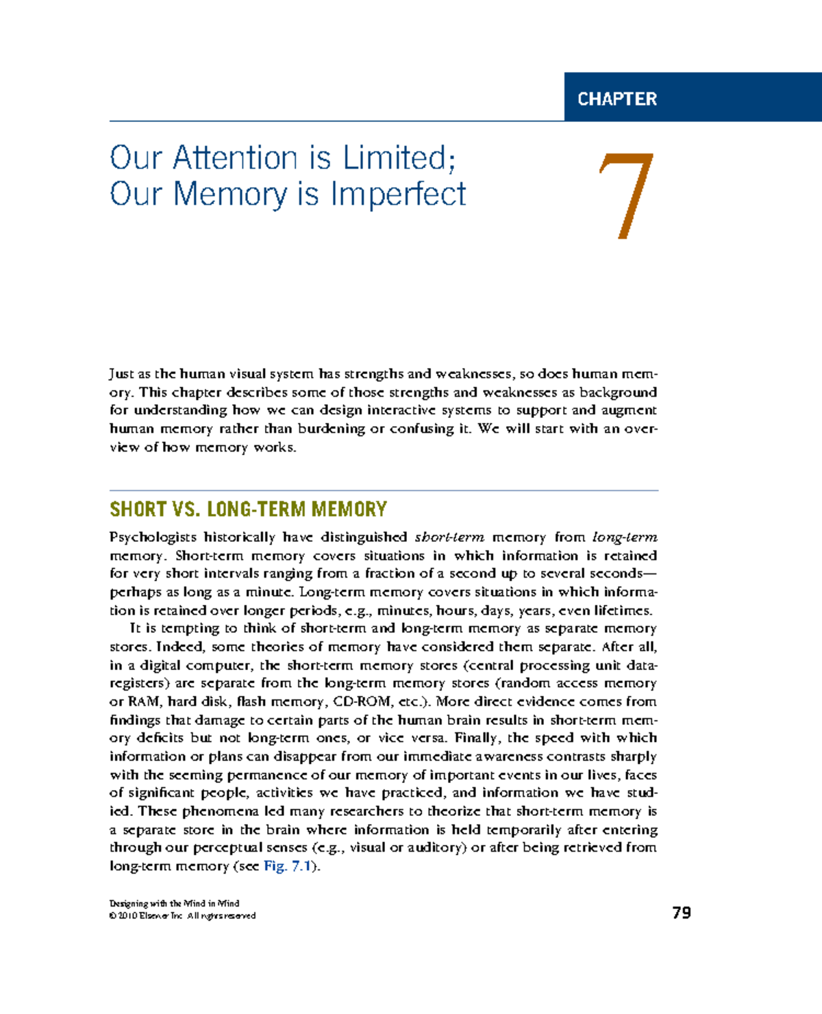 Chapter 7-compressed - Ch7 - 79 Designing with the Mind in Mind © 2010 ...