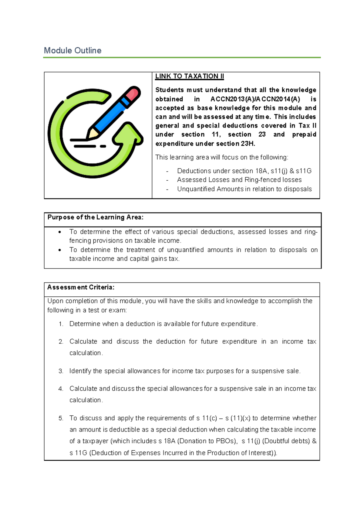 2024 Tax III Module 7 and 8 Outline - Module Outline LINK TO TAXATION ...