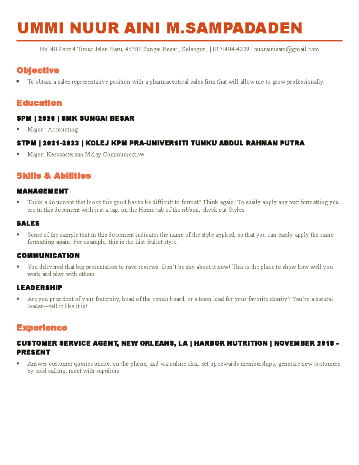 Ats - mail merge - UMMI NUUR AINI M No. 40 Parit 4 Timur Jalan Baru ...