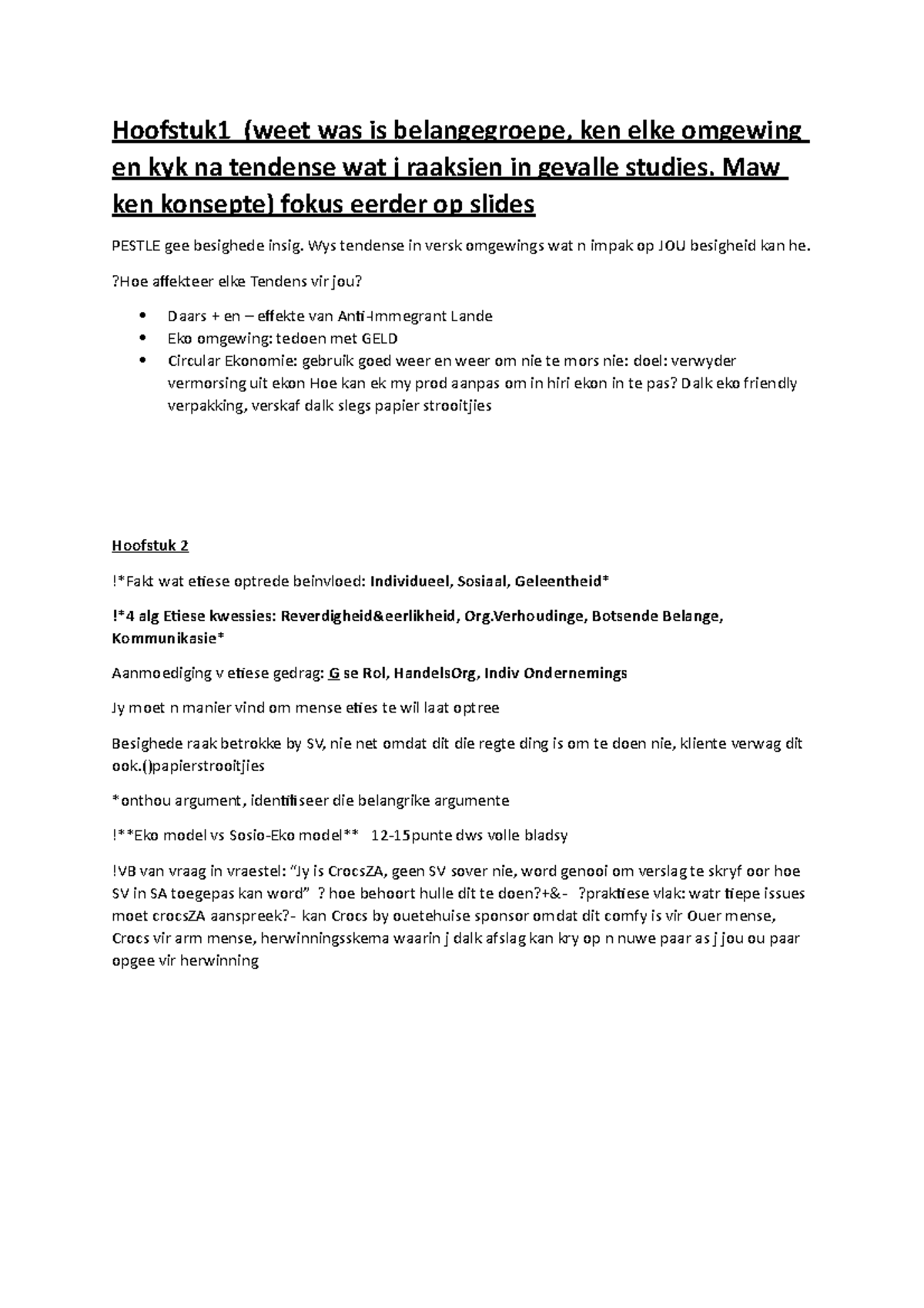 Semester 1 - Just what I did in class. Basic notes, etc. Not totally ...