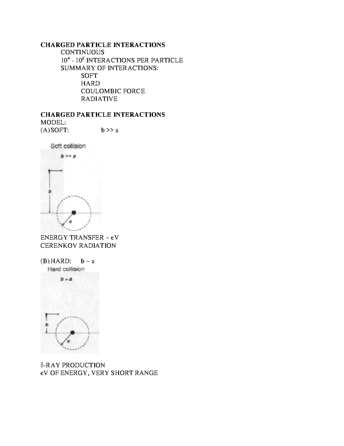 NE7303 Handout-7 CP Interactions - CHARGED PARTICLE INTERACTIONS ...