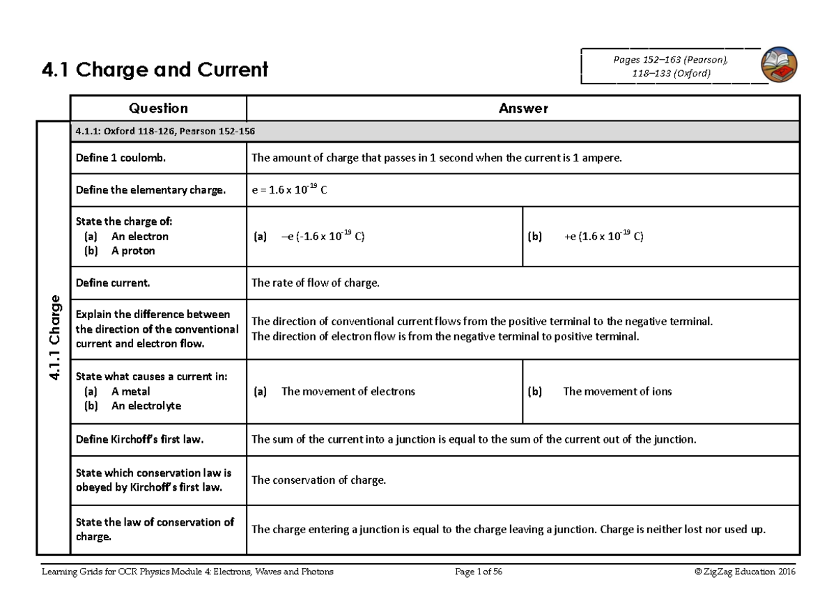 Learning Grid Answers - Charge and Current - 4 Charge and Current ...