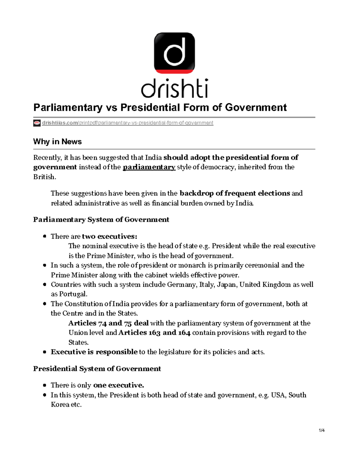 1595845961 parliamentary vs presidential form of government ...