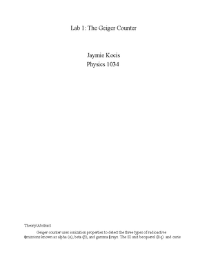 Lab 8 - Impulse and Momentum - Lab 8: Impulse and Momentum Kayla Kocis ...