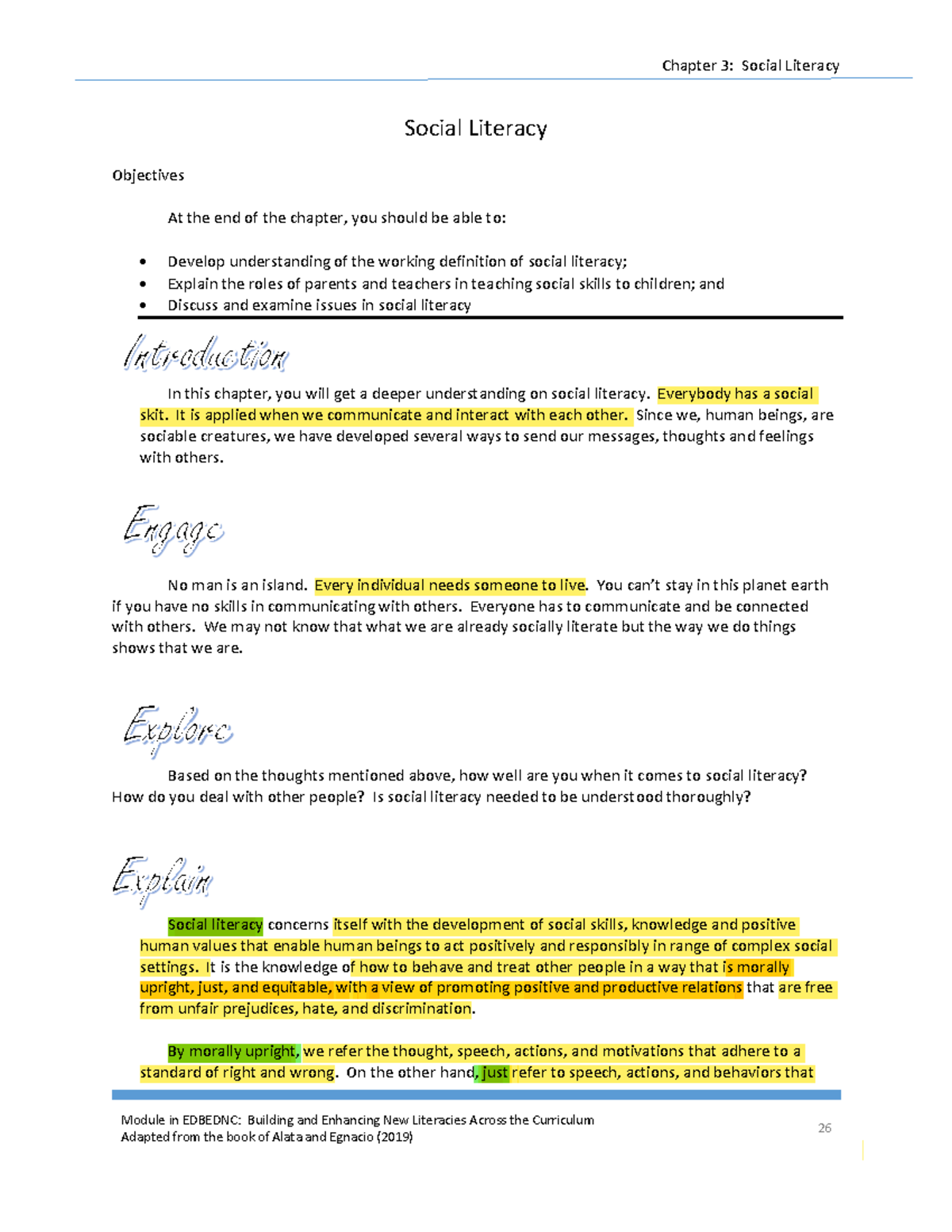 Chapter-3-Social-Literacy - Module in EDBEDNC: Building and Enhancing ...