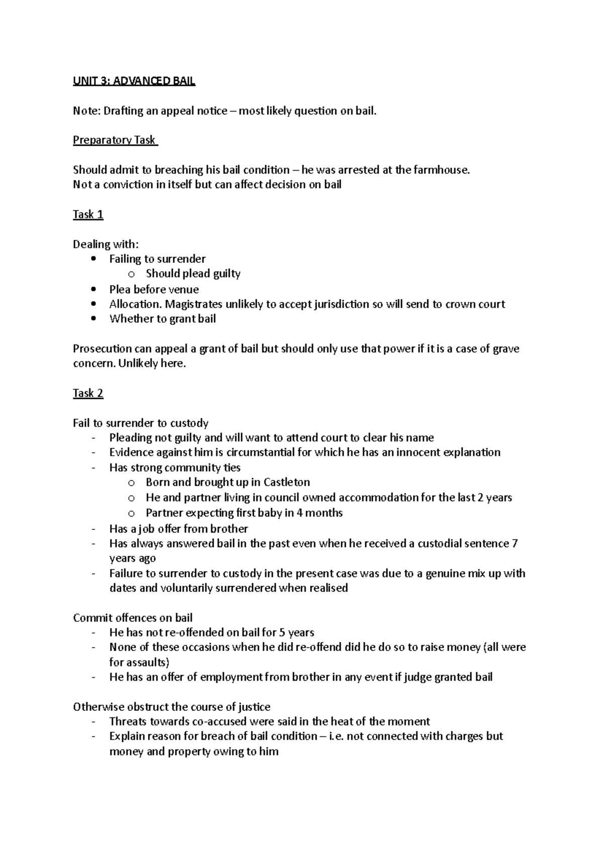 UNIT 3 - workshop 3 lecture and notes advanced bail - UNIT 3: ADVANCED ...