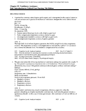 Chapter 12: Shock, Sepsis, and Multiple Organ Dysfunction Syndrome Sole ...