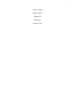 Week 4 Paper Salina - Assignment - Online Learning Salina Dermer ...