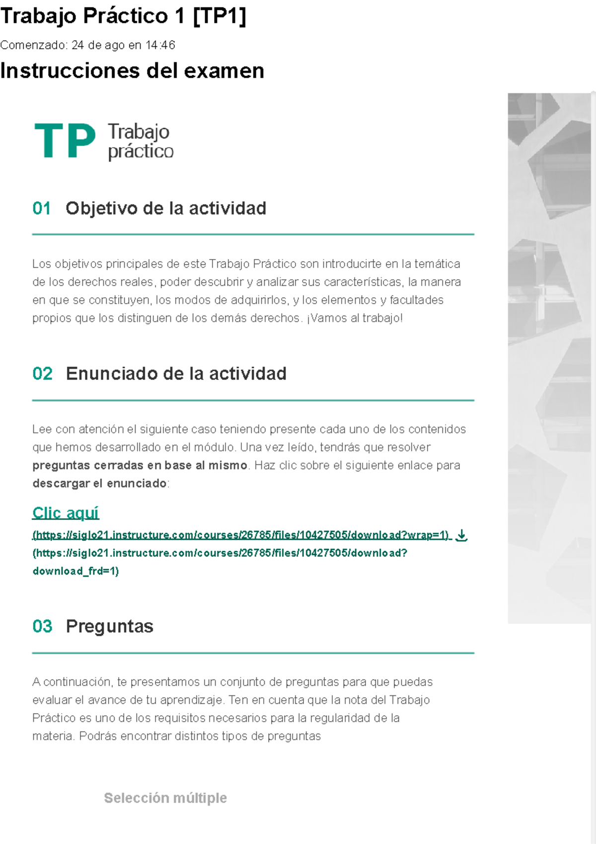 Examen Trabajo Práctico 1 Tp1 100 Trabajo Práctico 1 Tp1