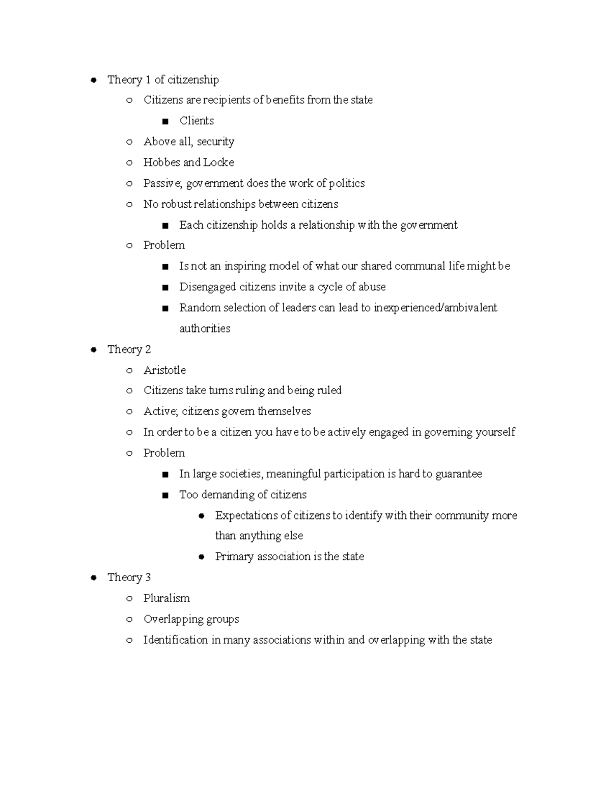 2020-PHIL 28 Margaret Bannan-Theories of Citizenship Lecture Notes ...