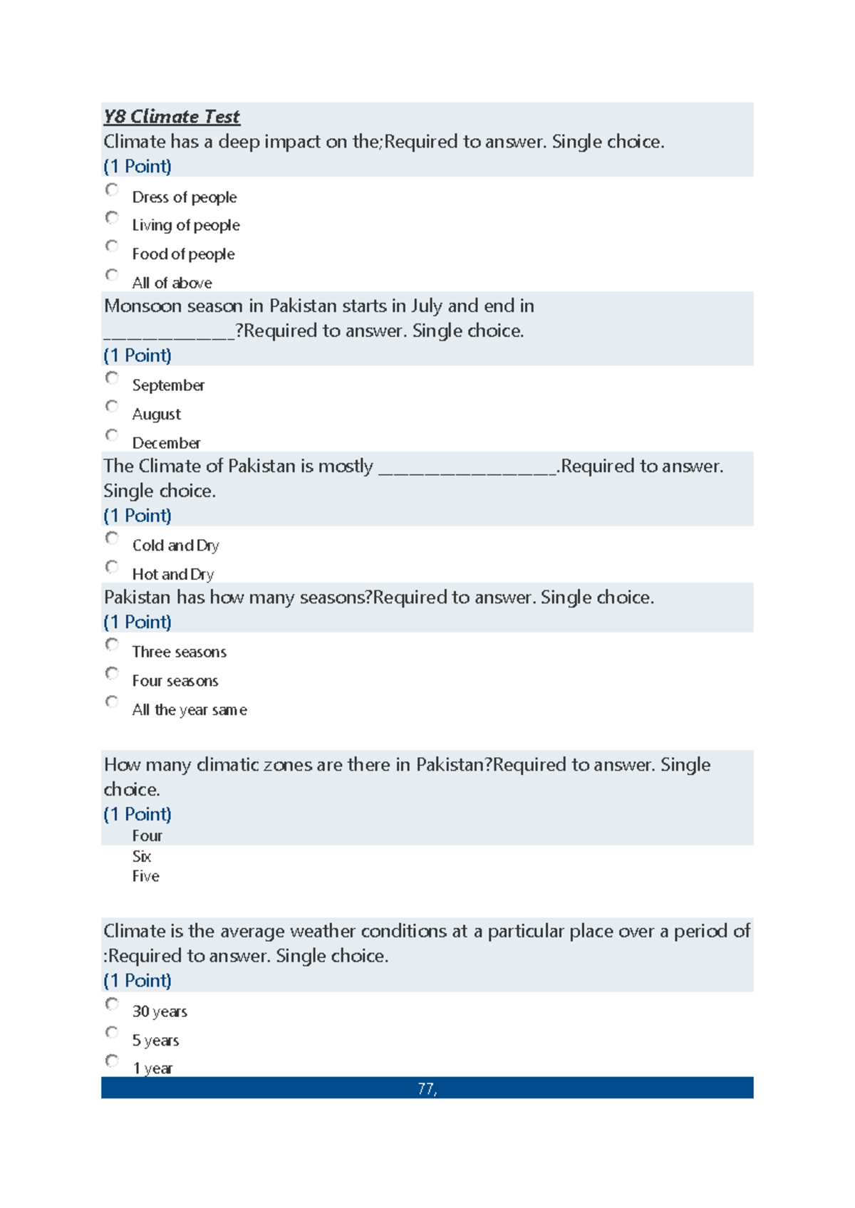 Y8 Test2 climate unsolved - Y8 Climate Test Climate has a deep impact ...