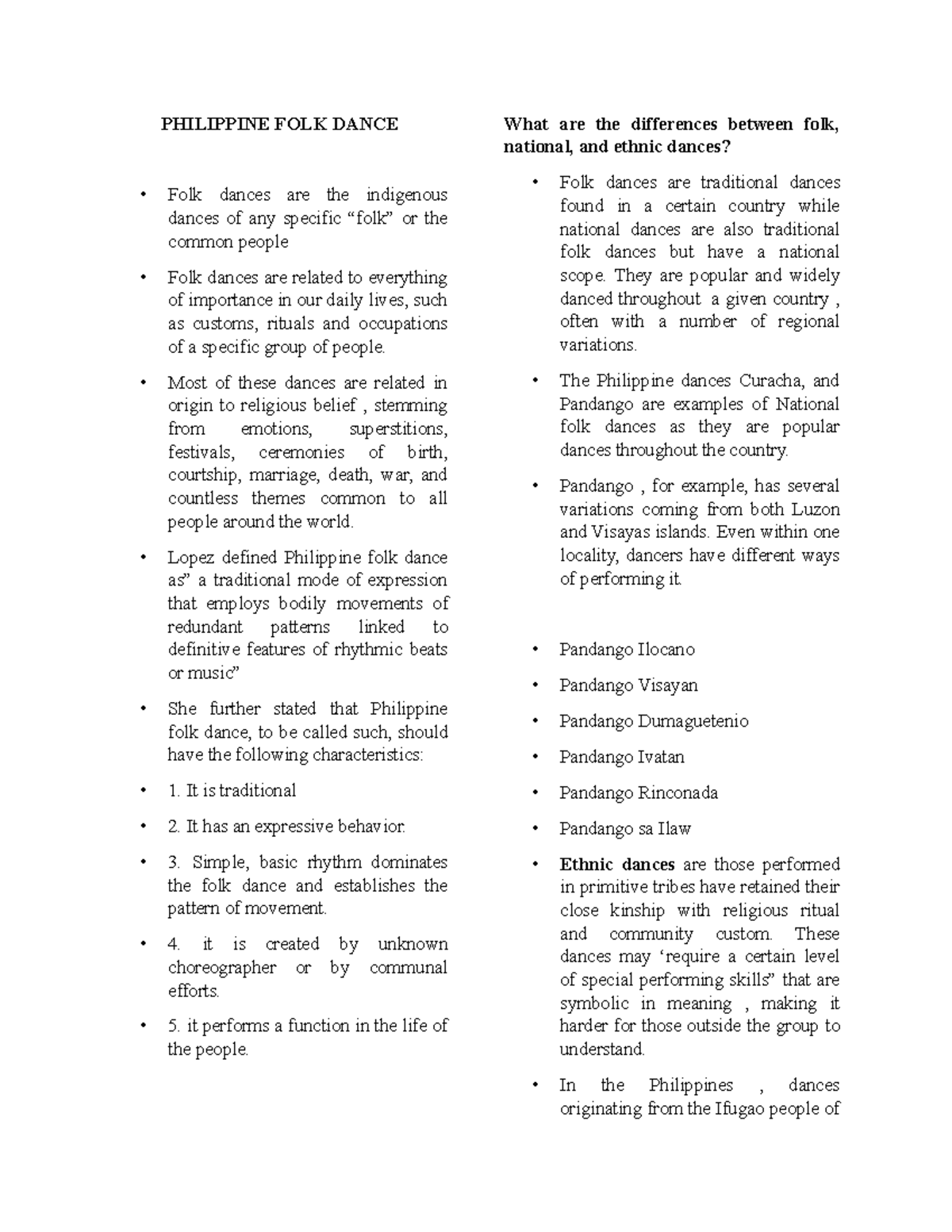 Philippine FOLK Dance - PHILIPPINE FOLK DANCE Folk dances are the ...