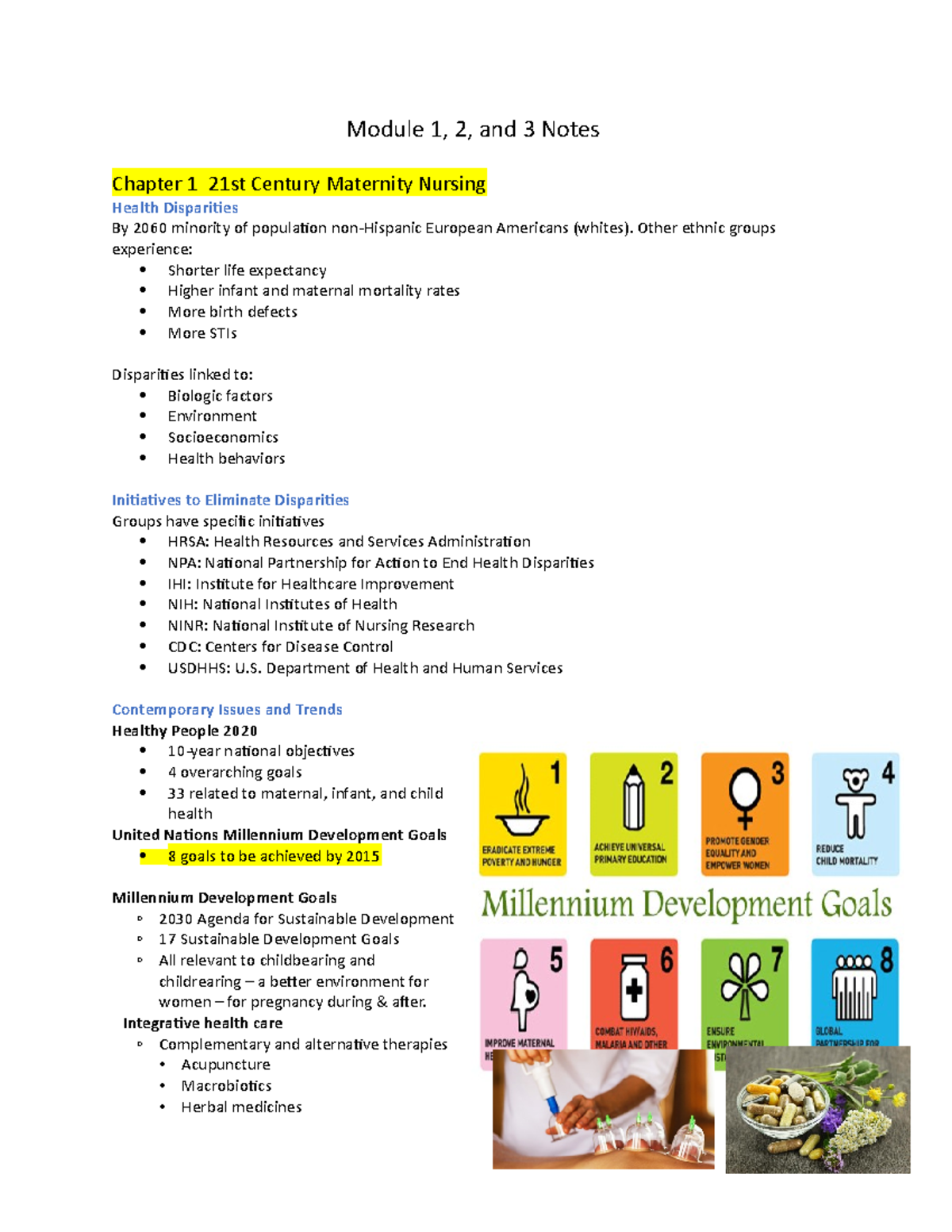 Exam1 Class Notes - Module 1, 2, and 3 Notes Chapter 1 21st Century ...
