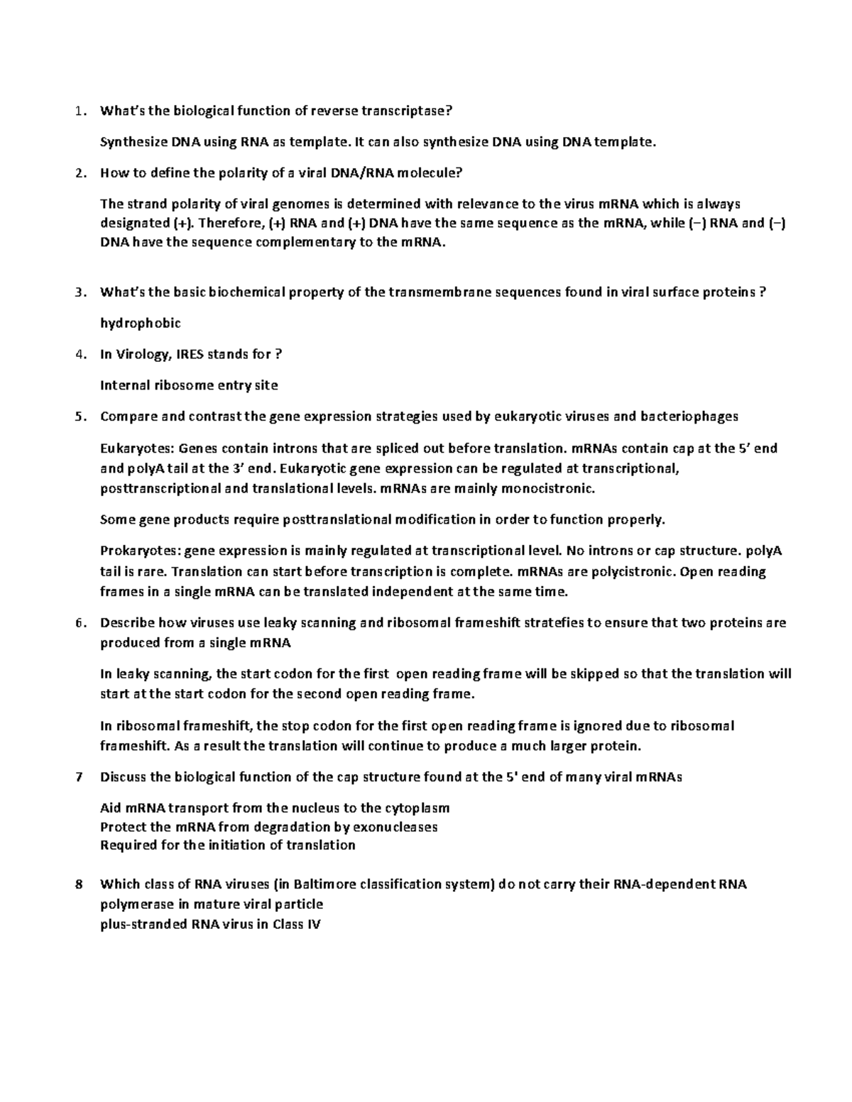 Chapter 5 assignment answers - What’s the biological function of ...