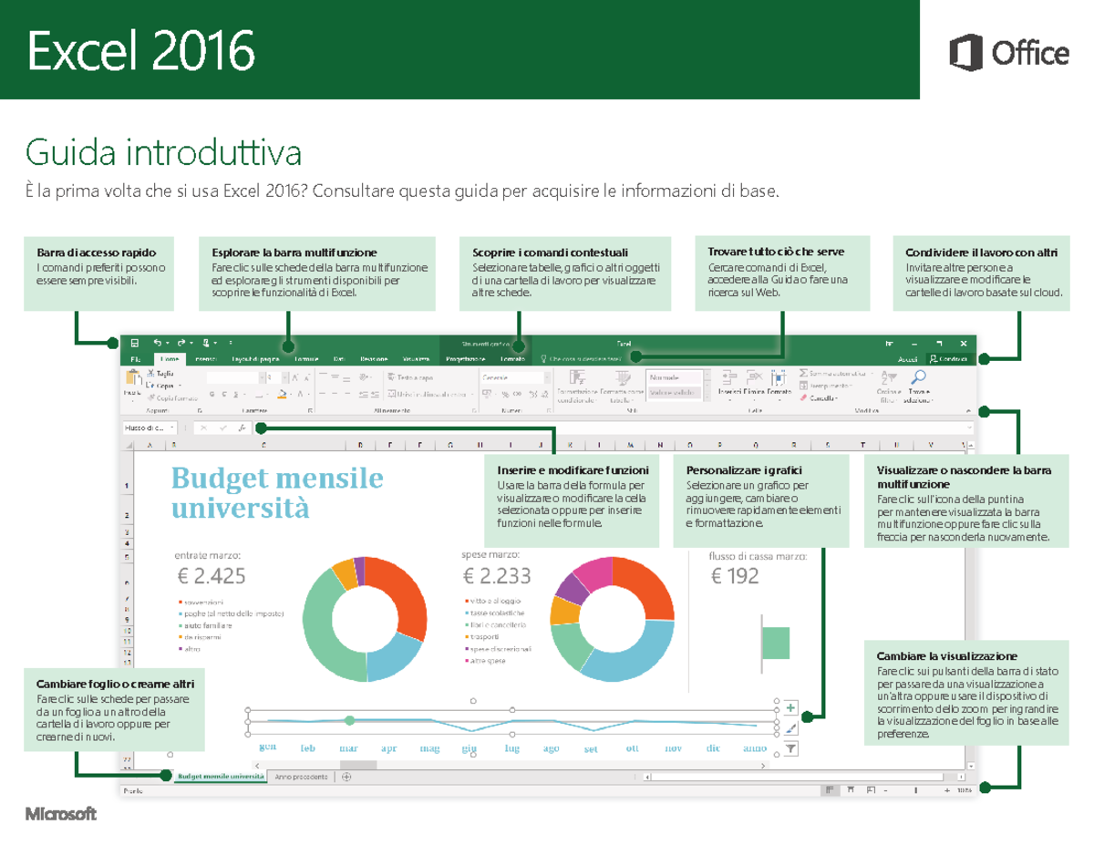 Excel 2016 quick start guide - Guida introduttiva È la prima volta che ...