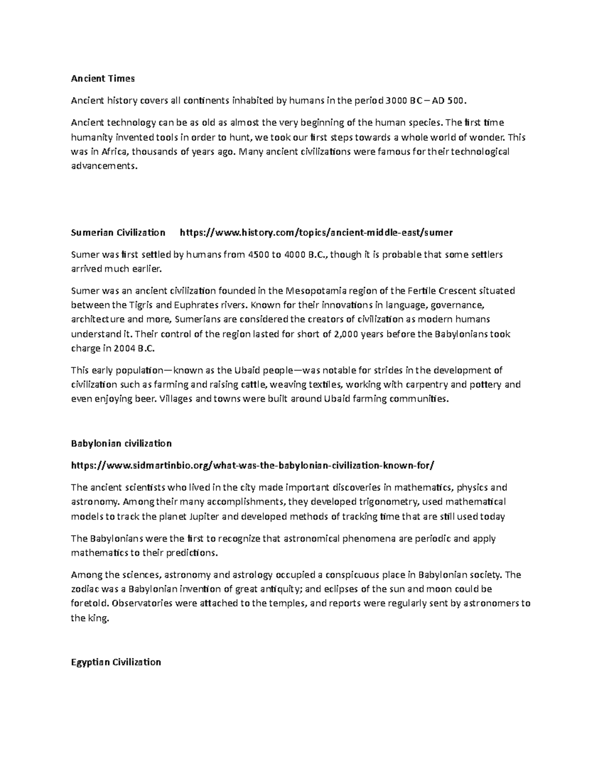 Ancient Times - Statistics for Psychology - Ancient Times Ancient ...