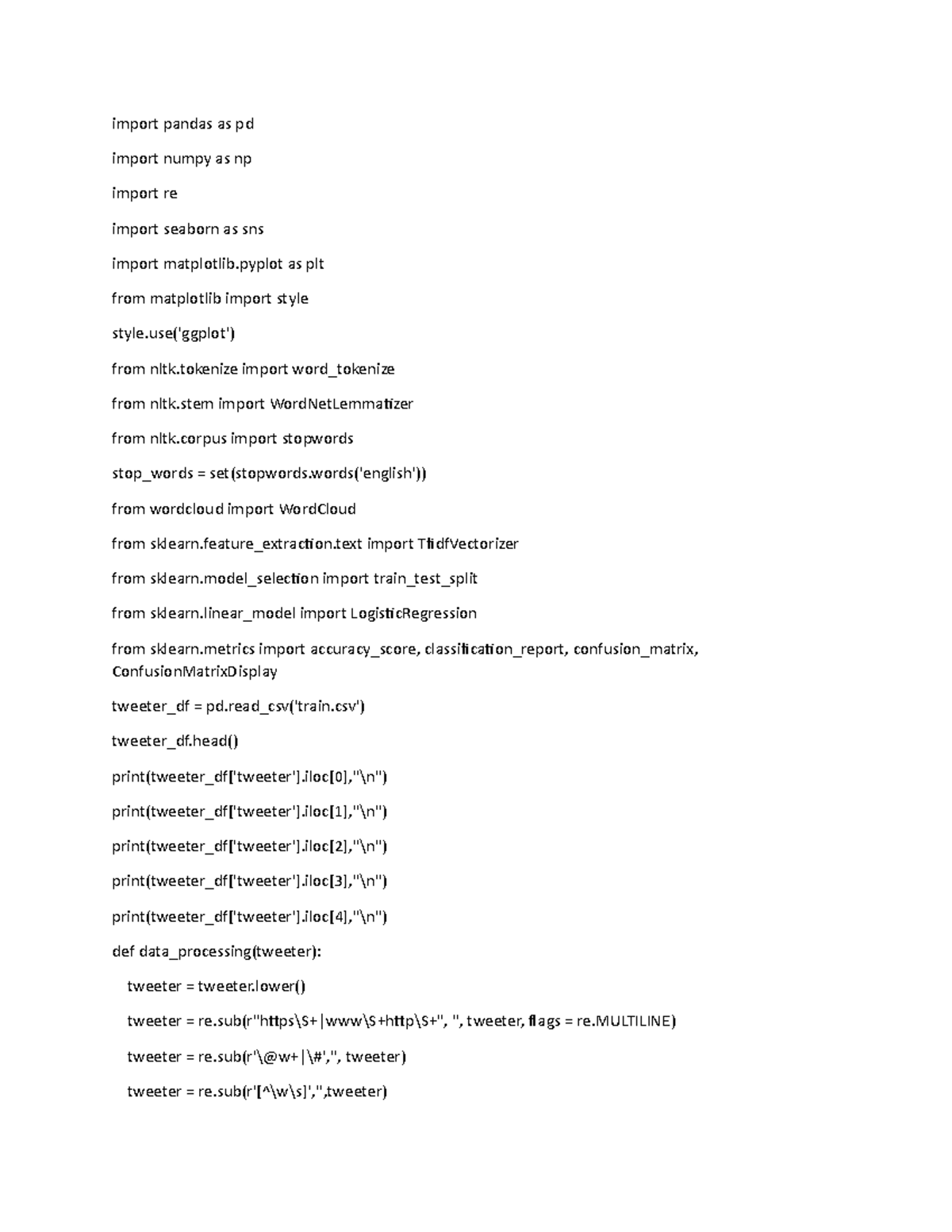 Free - ... - import pandas as pd import numpy as np import re import seaborn as sns import - Studocu