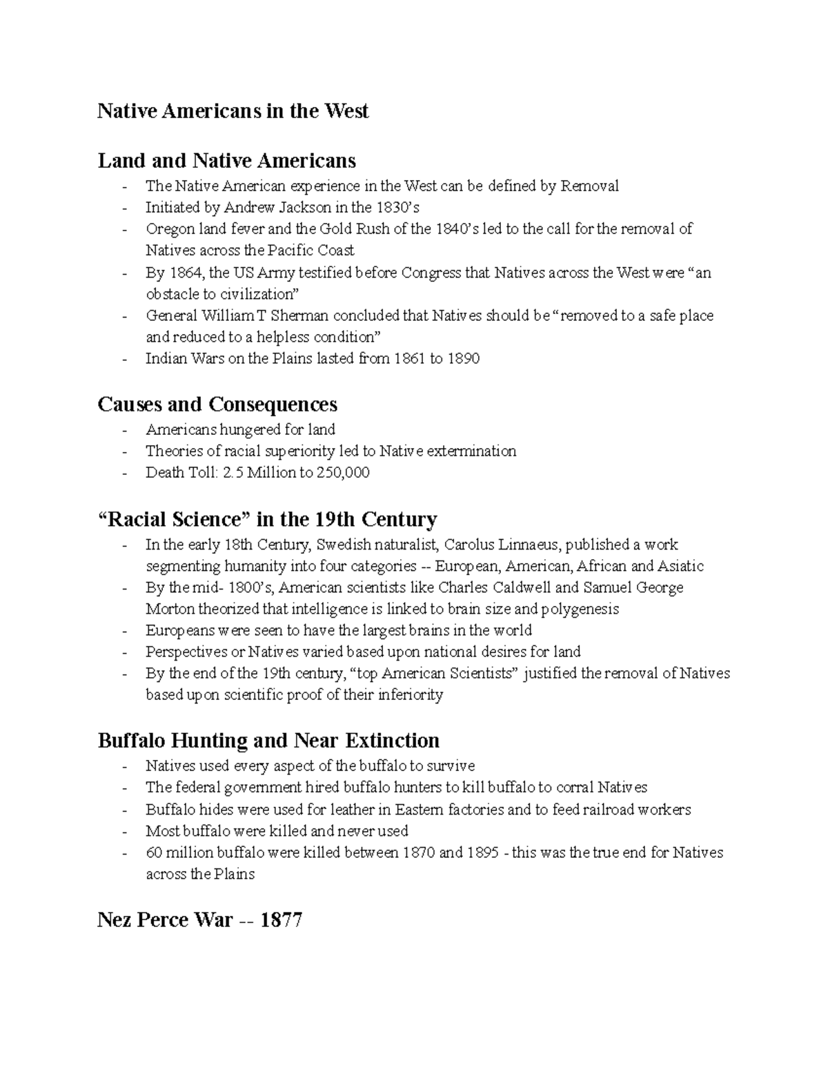 HIS 311 (Native Americans in the West) - Native Americans in the West ...