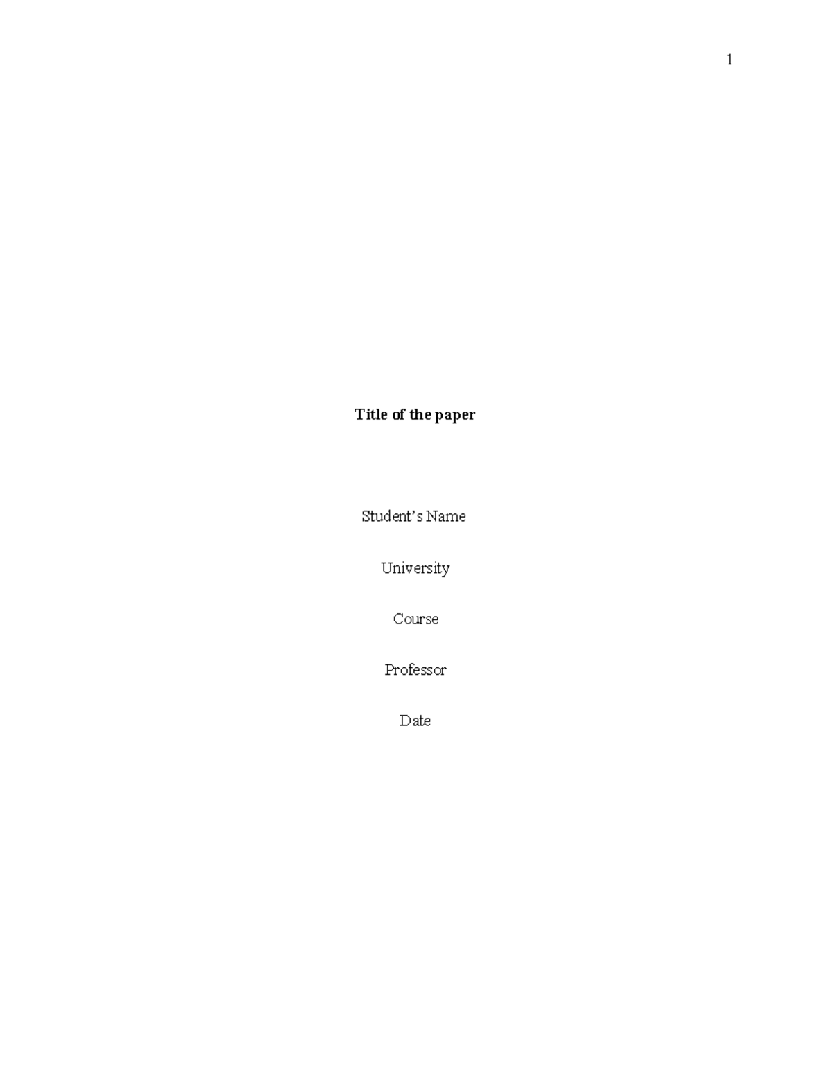 Response Paper second - 1 Title of the paper Student’s Name University ...