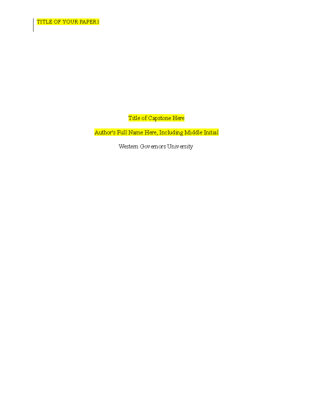 IT Capstone Proposal Template - Title of Capstone Here Author's Full ...