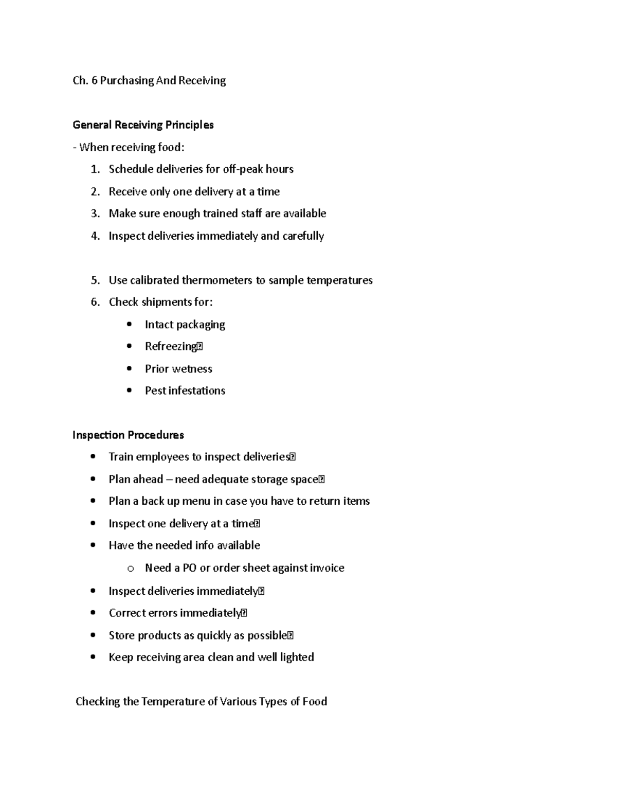Ch. 6 Lecture 2 - Leslie ThompsonTTU - Ch. 6 Purchasing And Receiving ...
