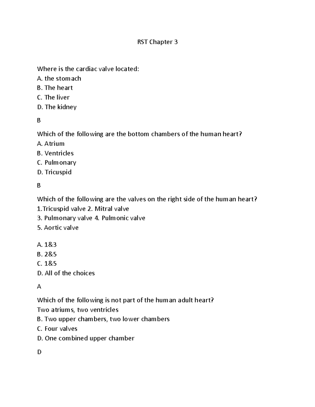 RST 3 - Ozarks Technical Community College-Cardiopulmonary anatomy and ...