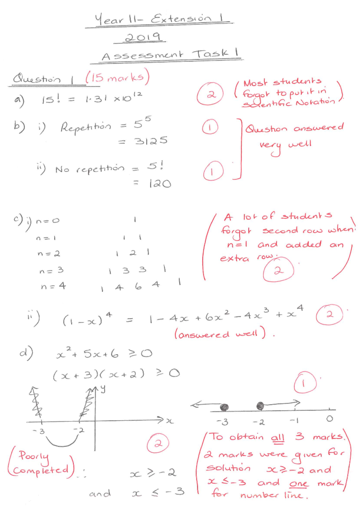 2019 Year 11 Extension Task 1 Soln - Year Extension I 2019 A assessment ...