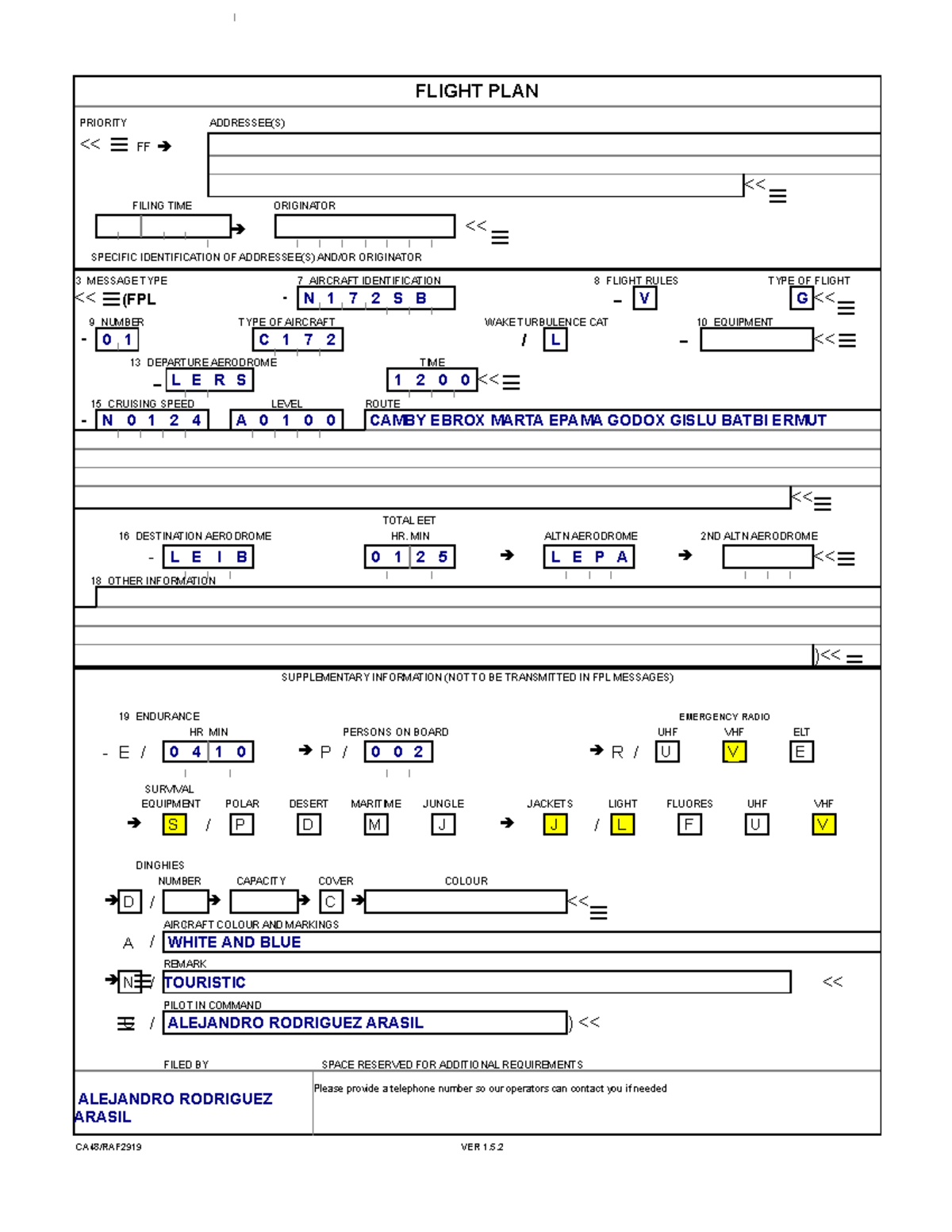 Icaoflight Plan - USEFUL - FLIGHT PLAN PRIORITY ADDRESSEE(S)
