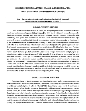Exemple DE Dissertation v4 - Marie Calumet - EXEMPLE DE PLAN DÉTAILLÉ ...