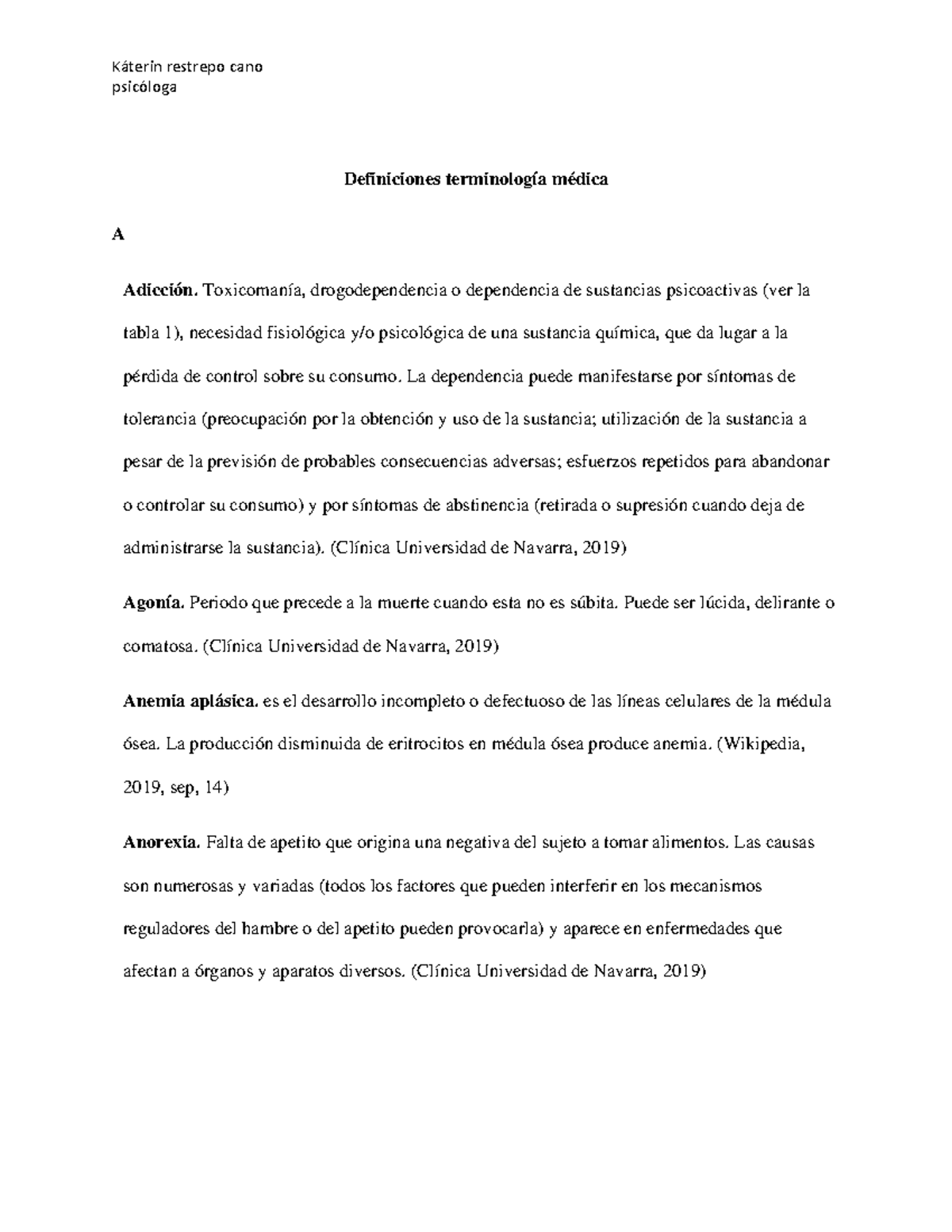 Definiciones DE Palabras Medicas - Warning: TT: undefined function: 32 Definiciones terminología ...