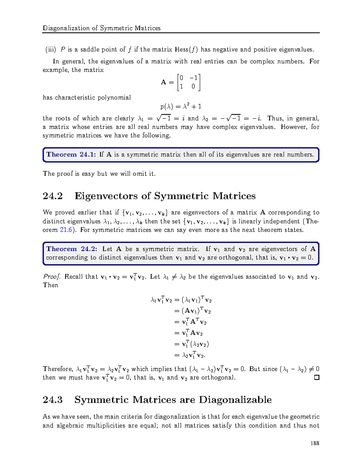 Linear algebra-33 - good - Diagonalization of Symmetric Matrices (iii) P is a saddle point of f ...