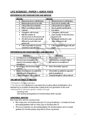 LIFE Sciences Grade 12 Study Notes P2 - LIFE SCIENCES GRADE 12 - PAPER ...