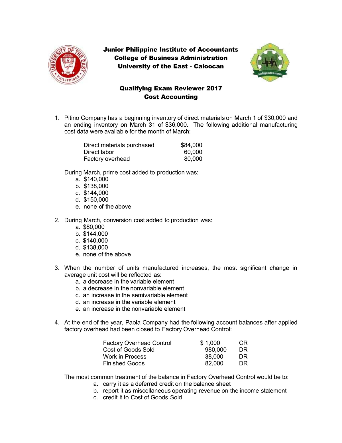 Qualifying exam reviewer 2017 cost - Junior Philippine Institute of ...