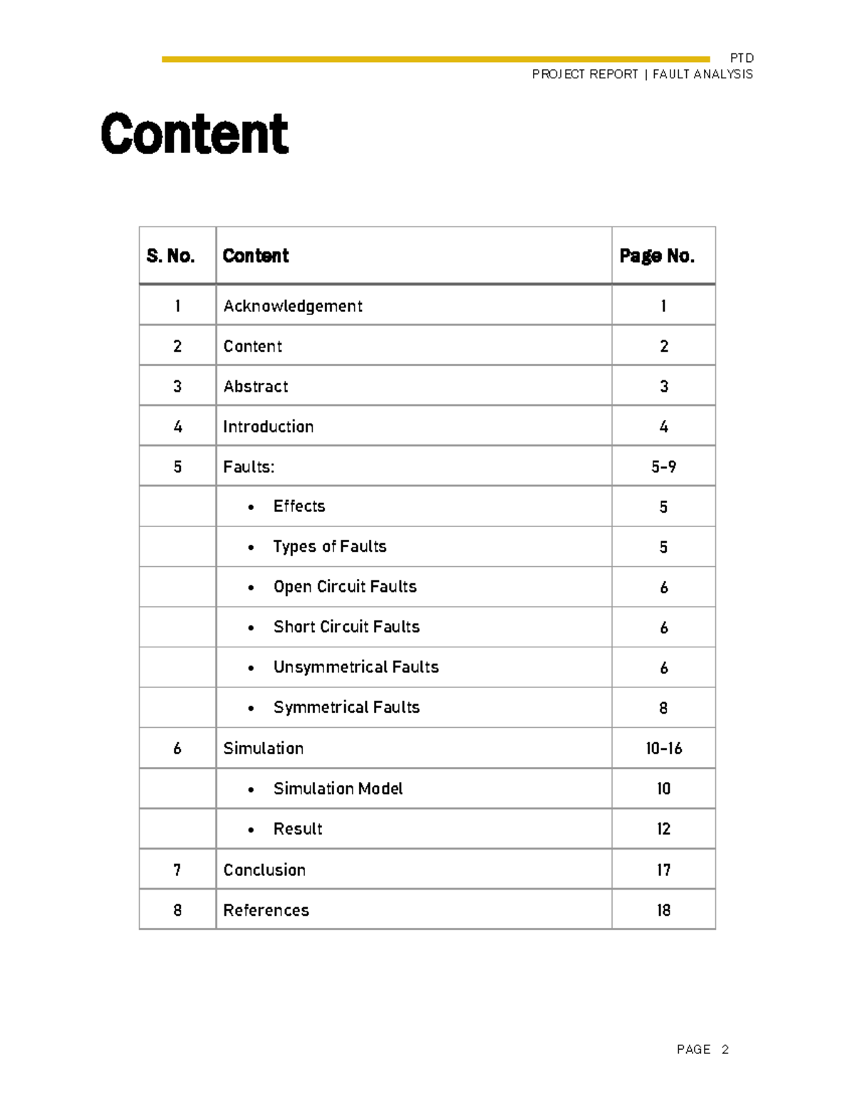3 phase fault analysis in transmission line - PROJECT REPORT | FAULT ...