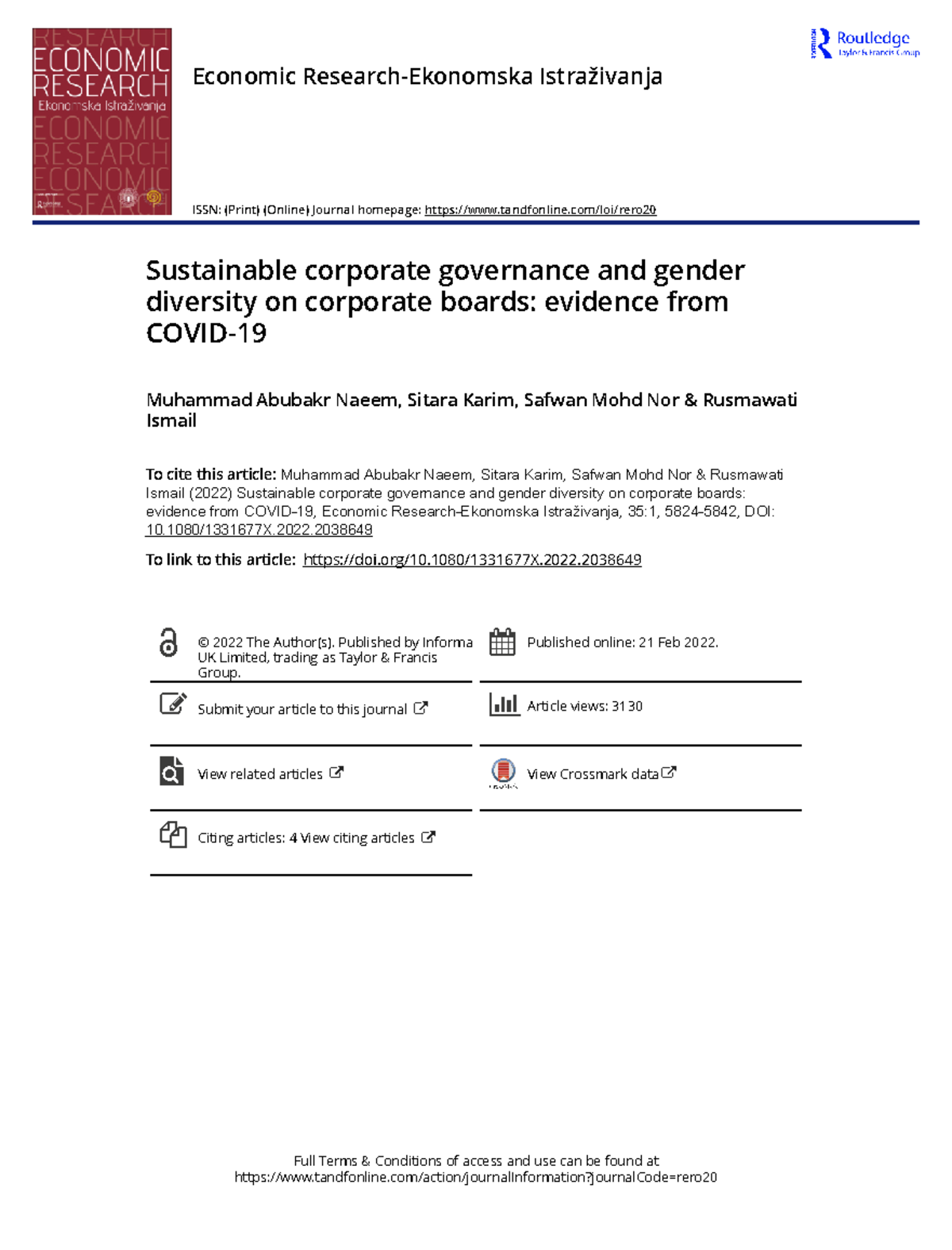 Sustainable corporate governance and gender diversity on corporate ...