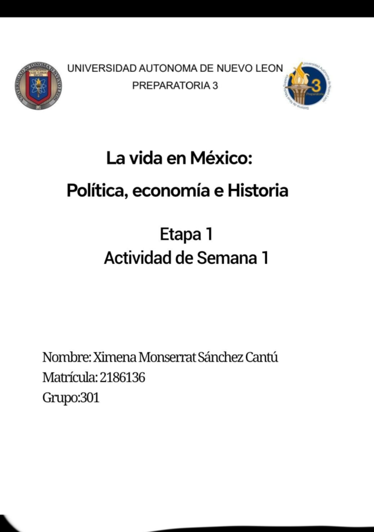 Actividad Semana 1 - Hola cpmo tas yo bien tengo sueño sjskjs wiwiiwiwi ...