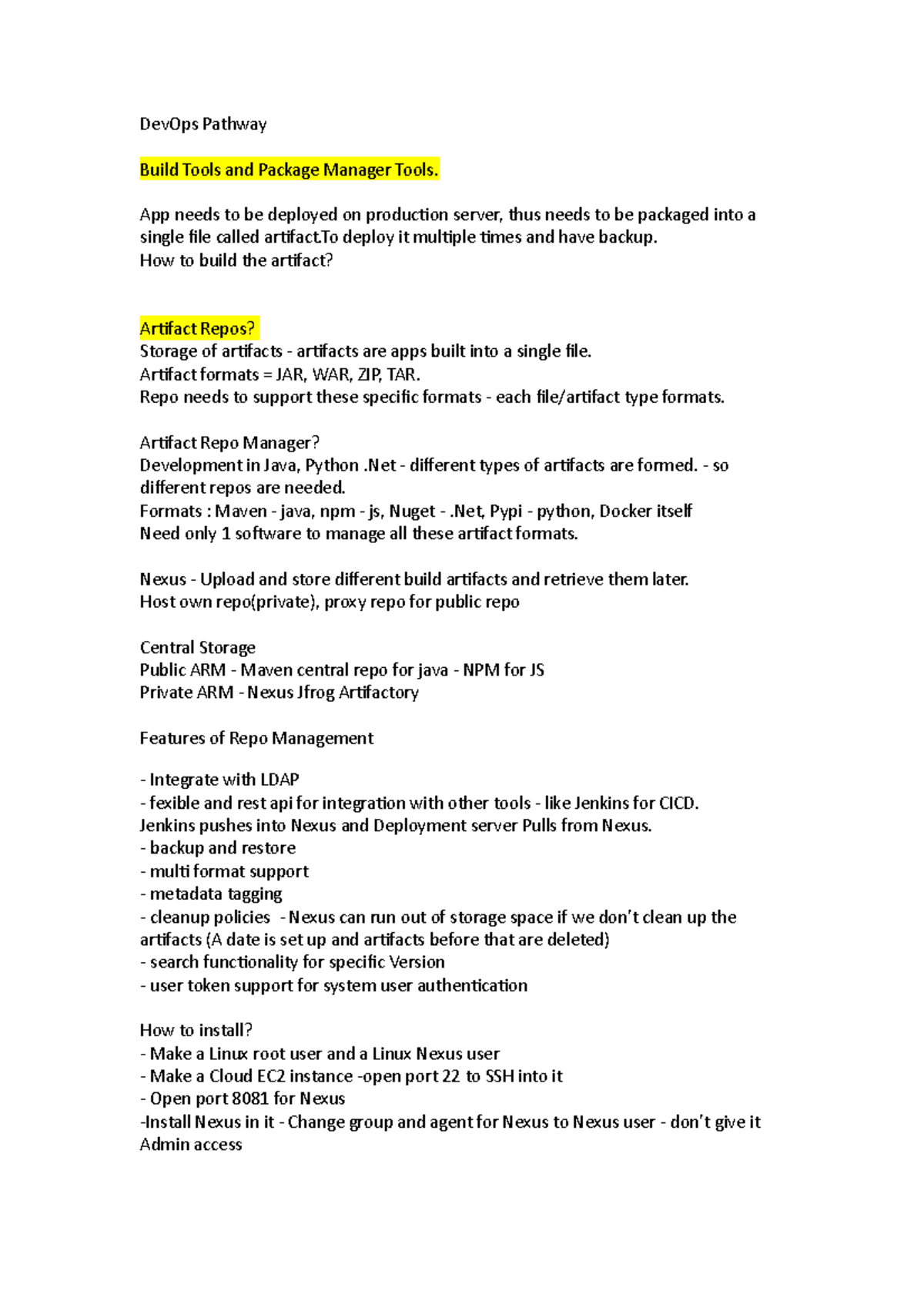 Dev Ops Pathway - DevOps Pathway Build Tools and Package Manager Tools. App needs to be deployed ...