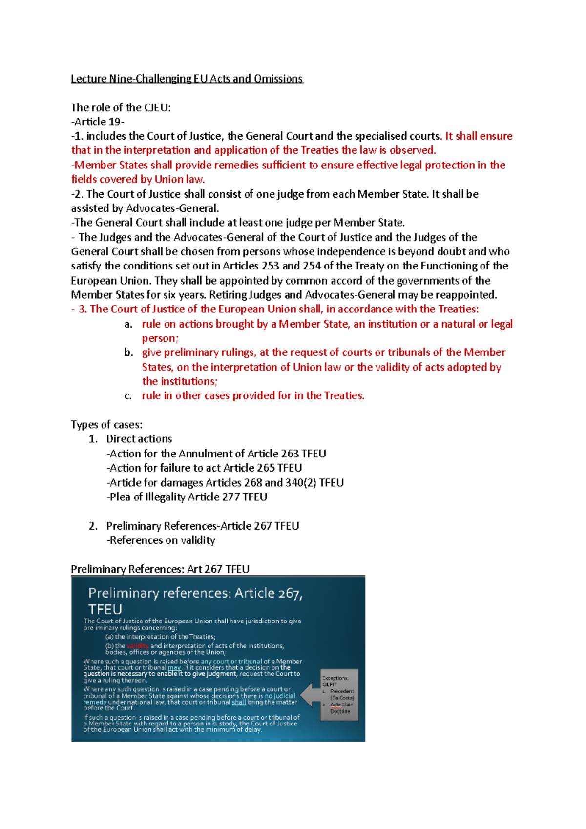 Lecture Nine-Acts and Ommissions of the EU - Lecture EU Acts and ...