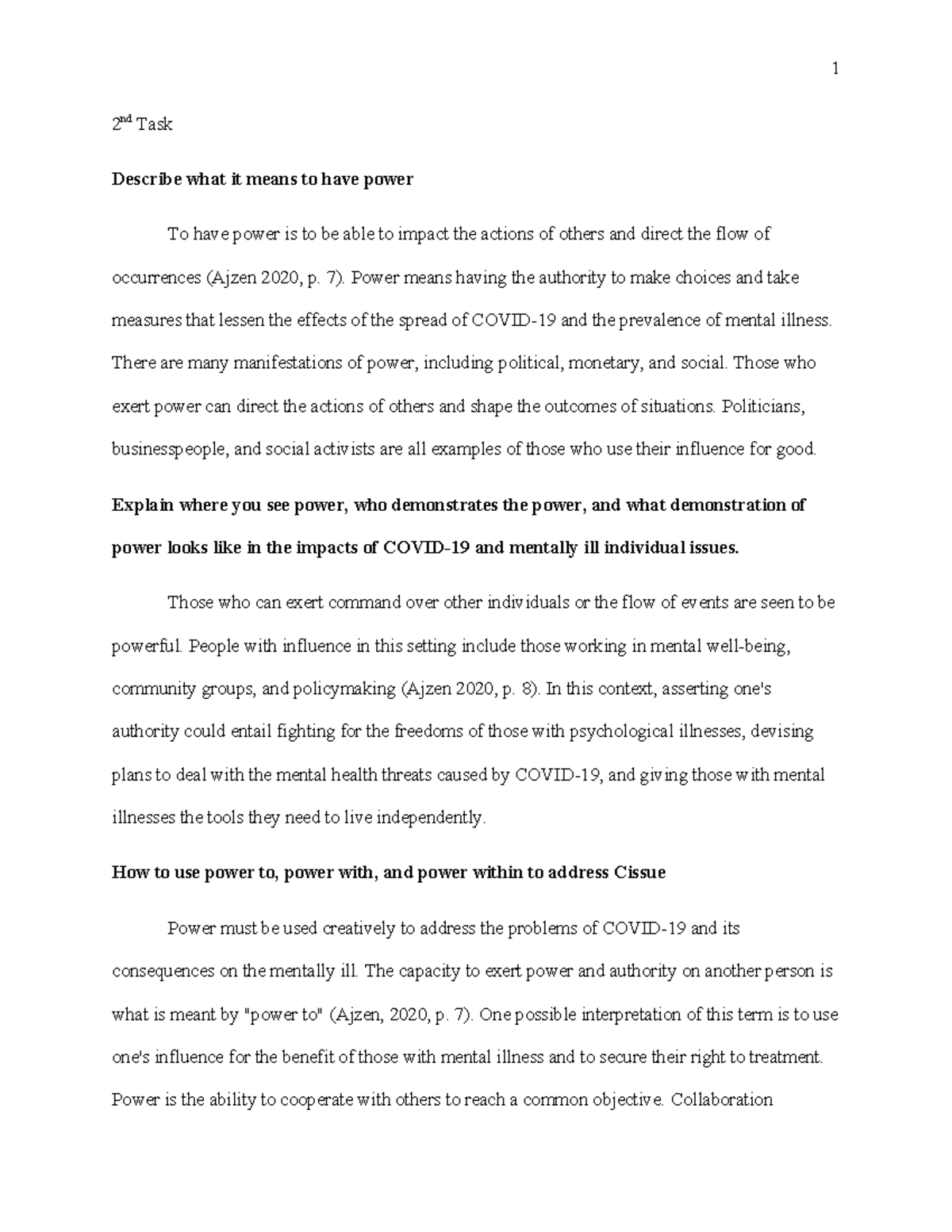 2nd Task - The work is original and well done by a researcher - 2 nd ...