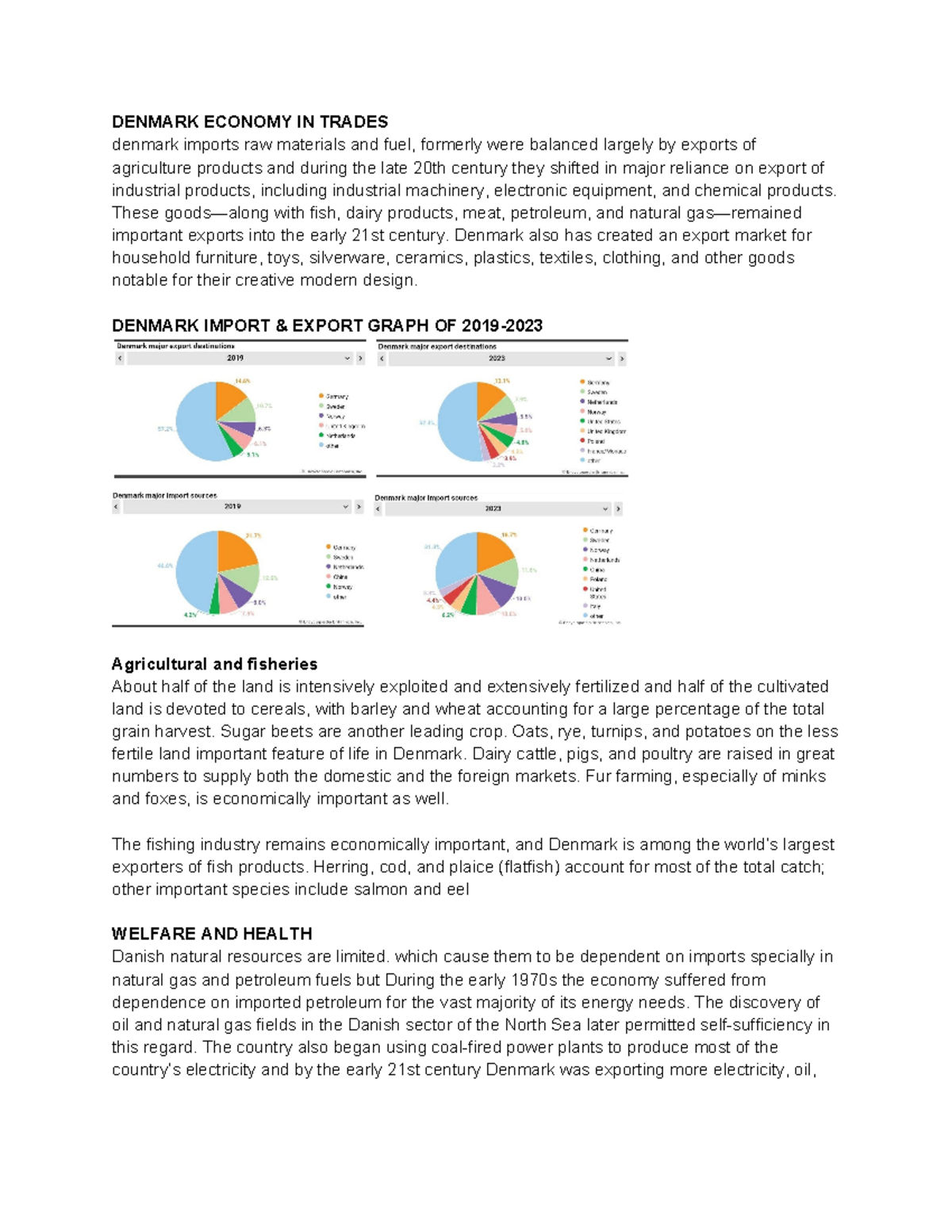 Denmark - economic development - DENMARK ECONOMY IN TRADES denmark ...