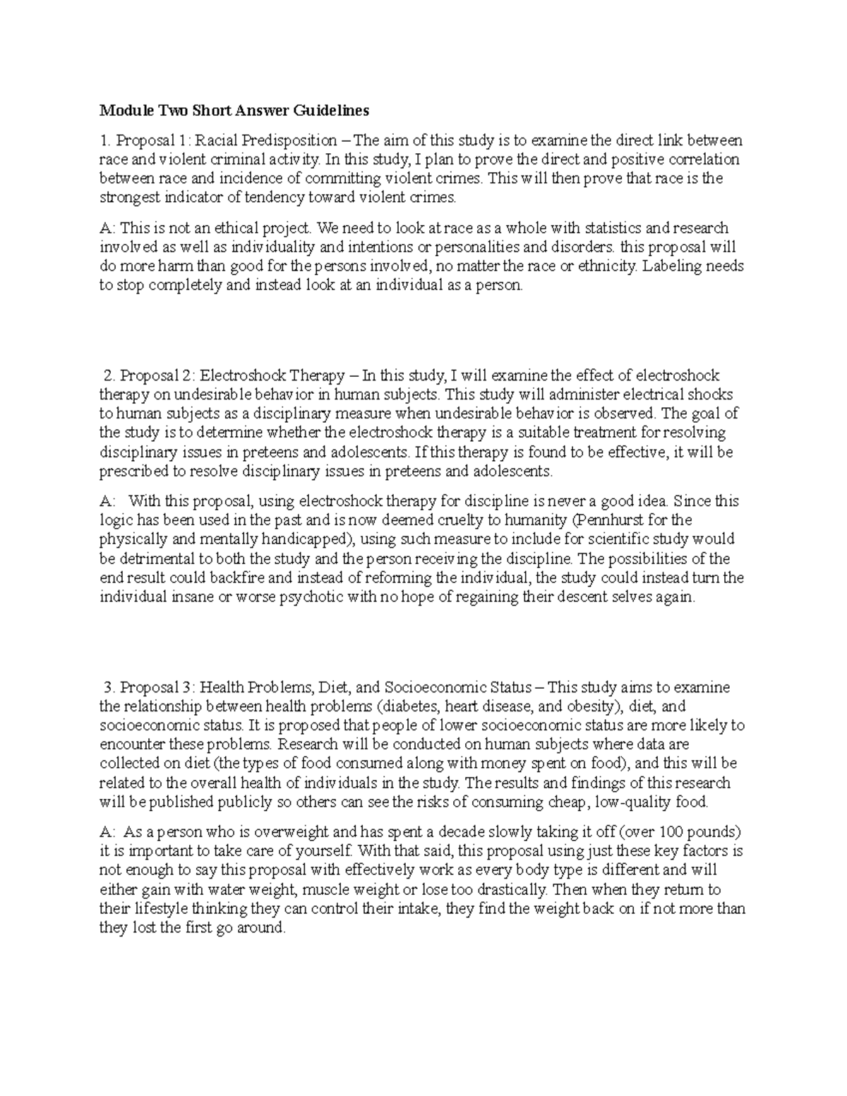 2-1 Module Two Short Answer Guidelines - Module Two Short Answer ...