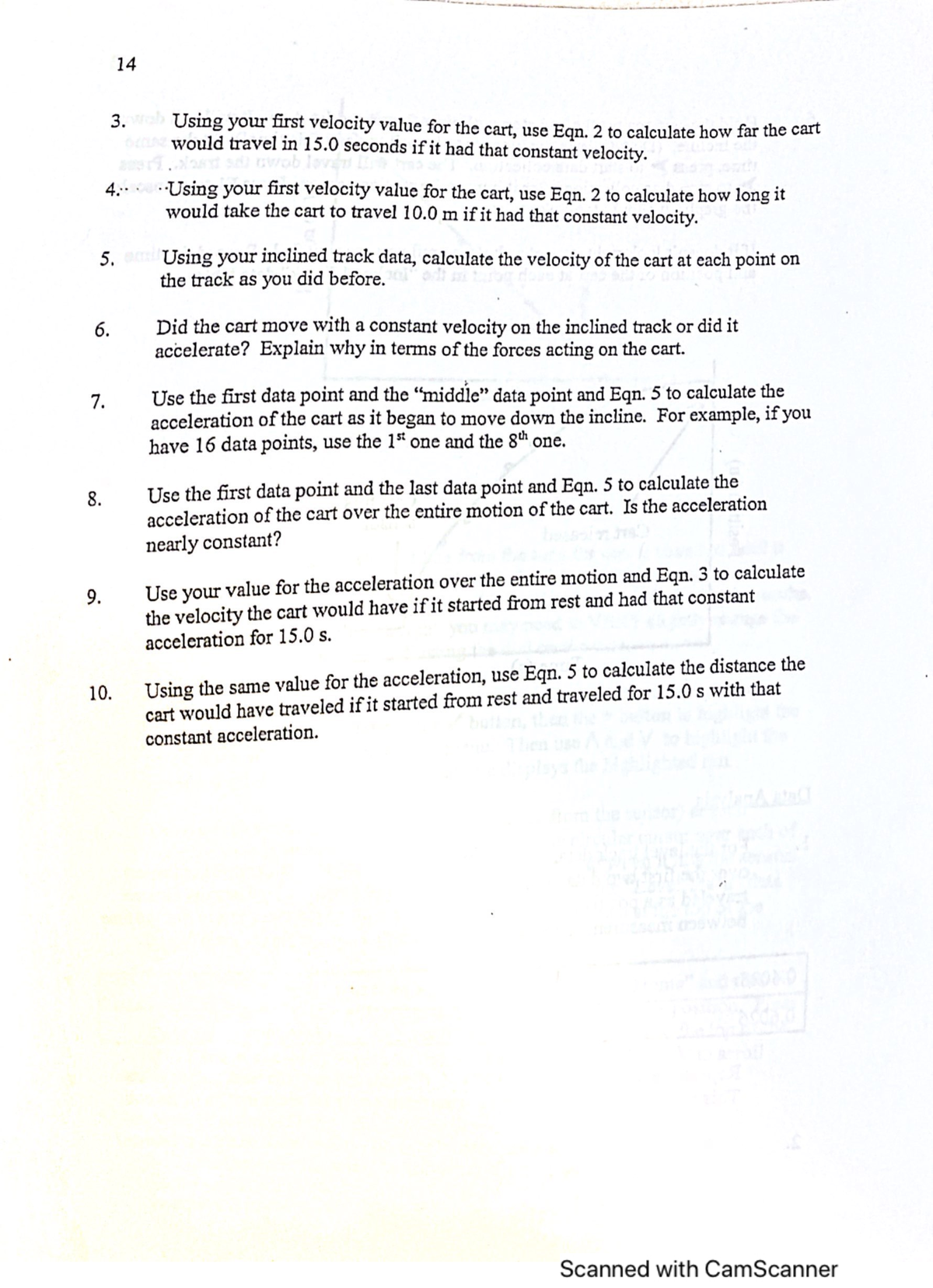 Experiment 2 - lab questions - PSCI 1100 - Studocu
