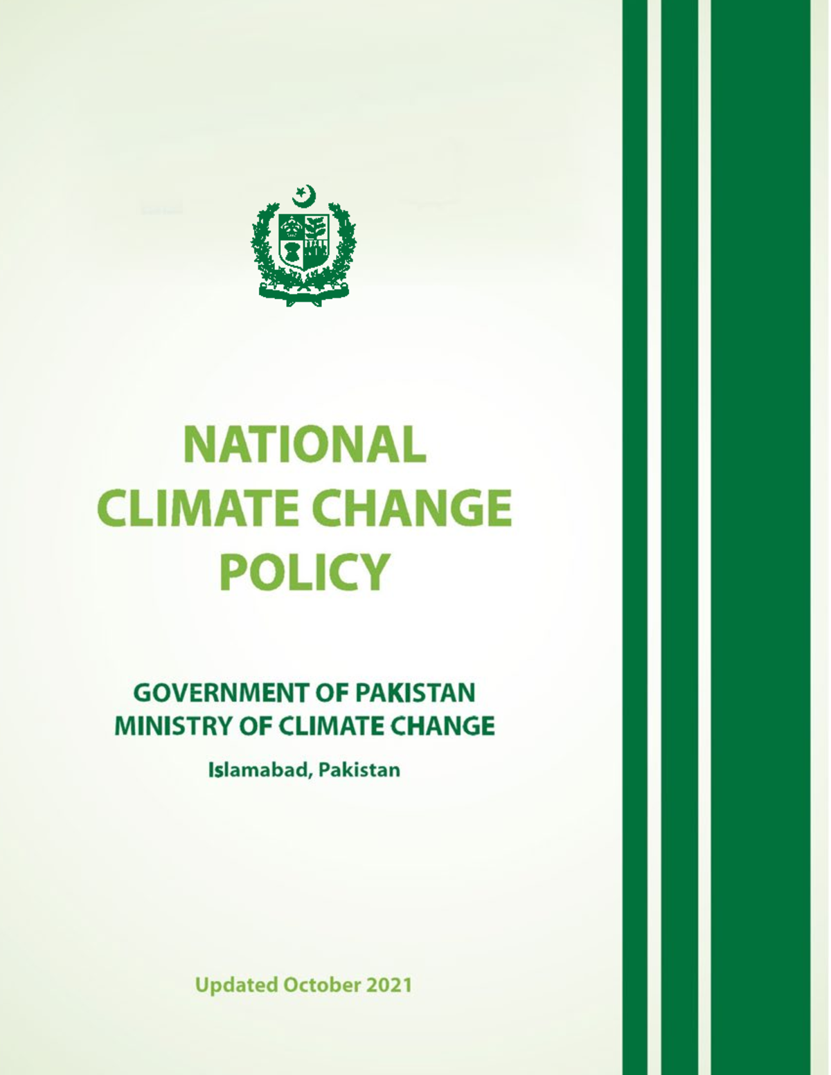 NCCP 2021 - 1 | National Climate Change Policy The National Climate ...
