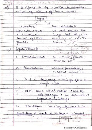 Computer Graphics Viva Question - Computer Graphics 1) What is Computer Graphics? Computer ...